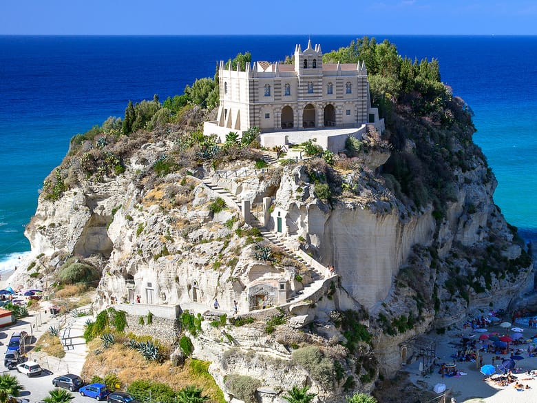 Tropea Calabria wat een strand - vakantieroute